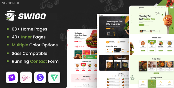 Restaurant Website Templates | Swigo - Empowering Your Food Business ...
